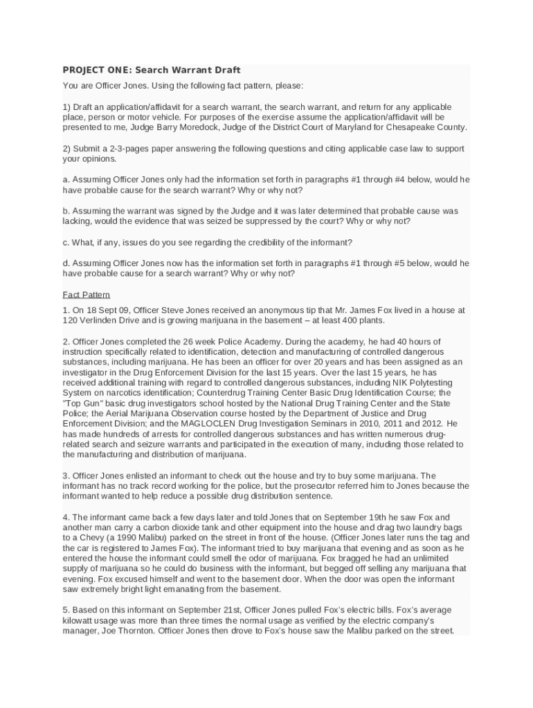 application and affidavit for search warrant - Department of ... Doc ...