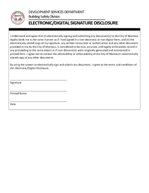 Fillable Online Electronic Signature Disclosure - Manteca Fax Email ...