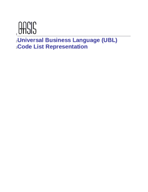 Universal Business Language (UBL) Code List Representation Doc Template ...