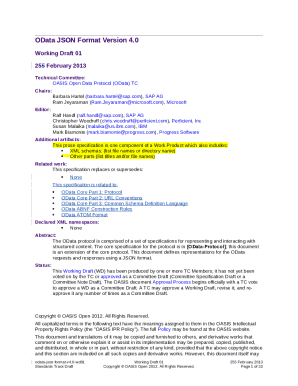 OData JSON at Doc Template | pdfFiller