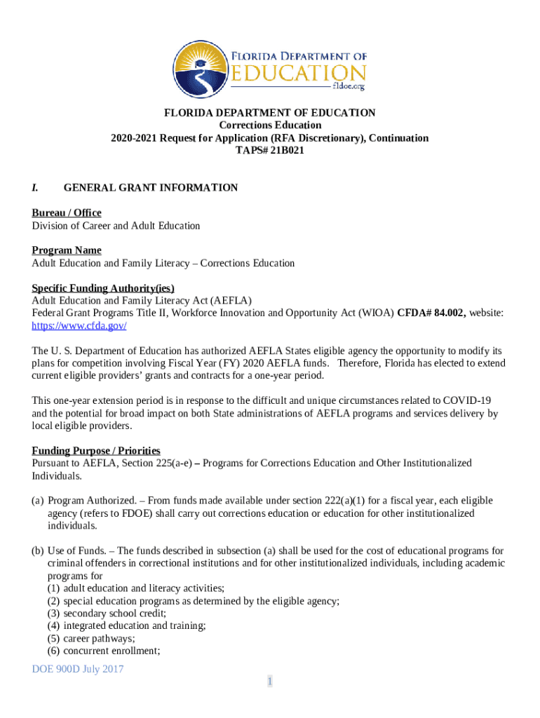 Corrections Education RFP - Florida Department of Education Doc ...