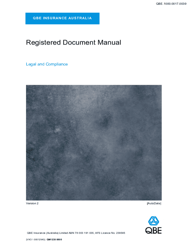Fillable Online QBE INSURANCE AUSTRALI A Fax Email Print - pdfFiller