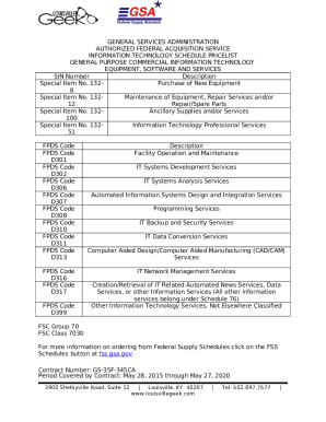 Authorized Multiple Award Schedule Price List Through ... Doc Template ...