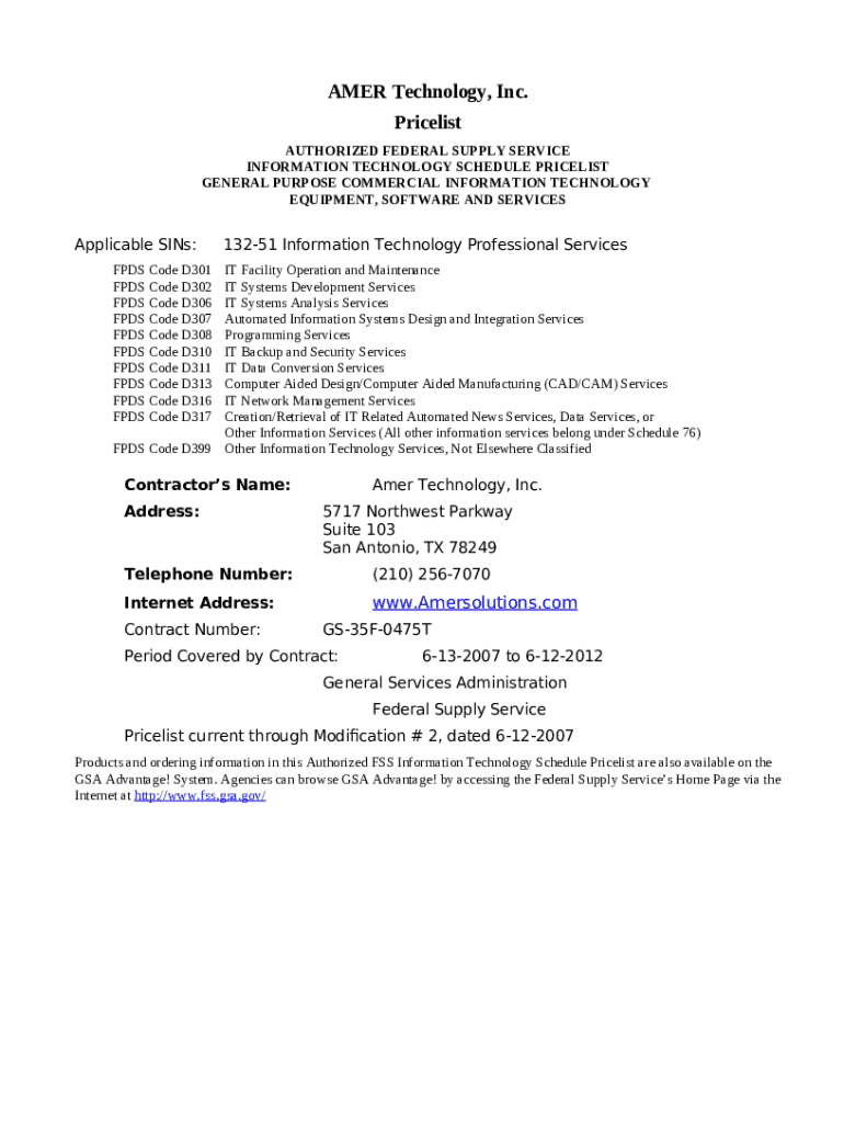 AMER Technology, Inc Doc Template | pdfFiller