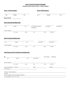 Fillable Online PDF Petition for Adoption of Adult by - Florida Courts ...