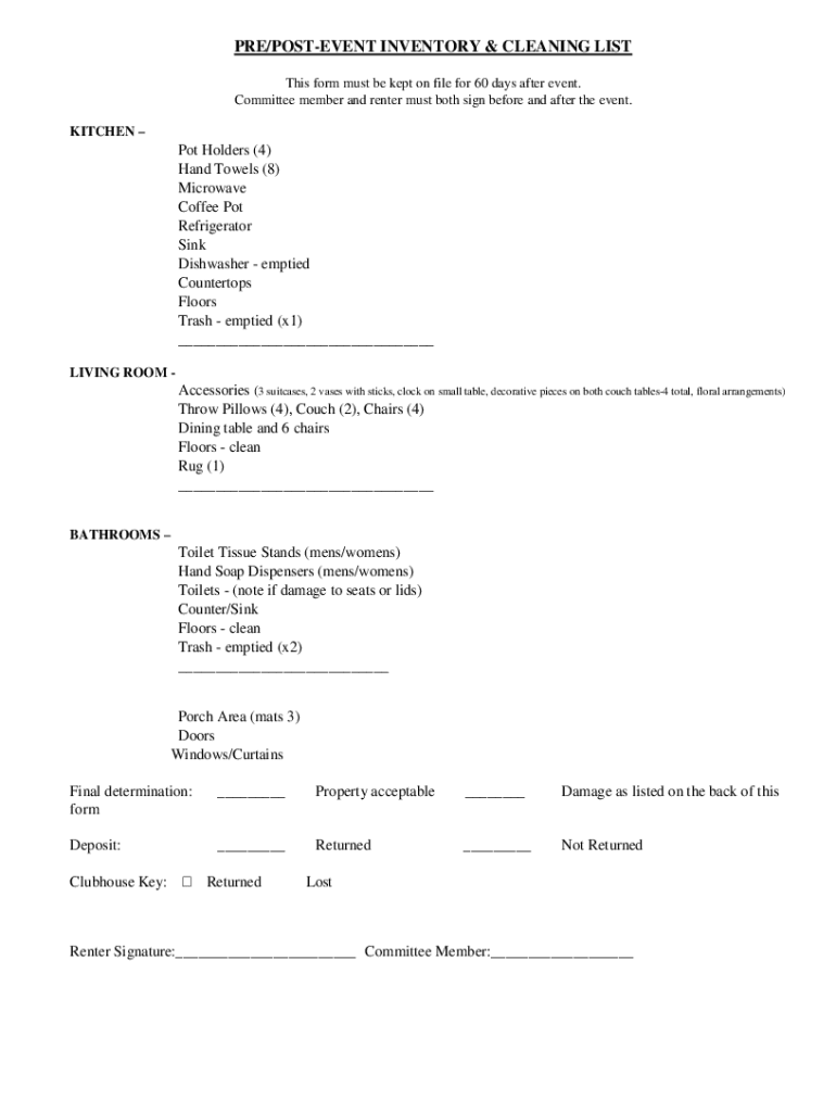 Fillable Online Inventory Checklist Form TemplateJotForm Fax Email ...