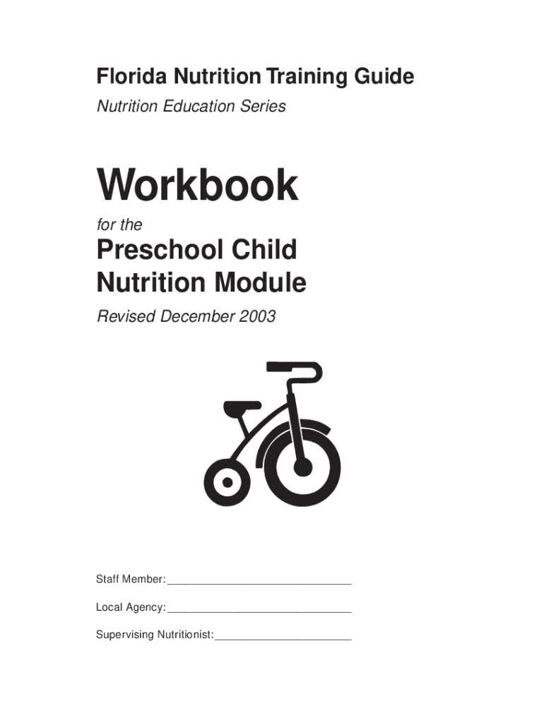 Fillable Online preschool child nutrition module - Georgia Department ...