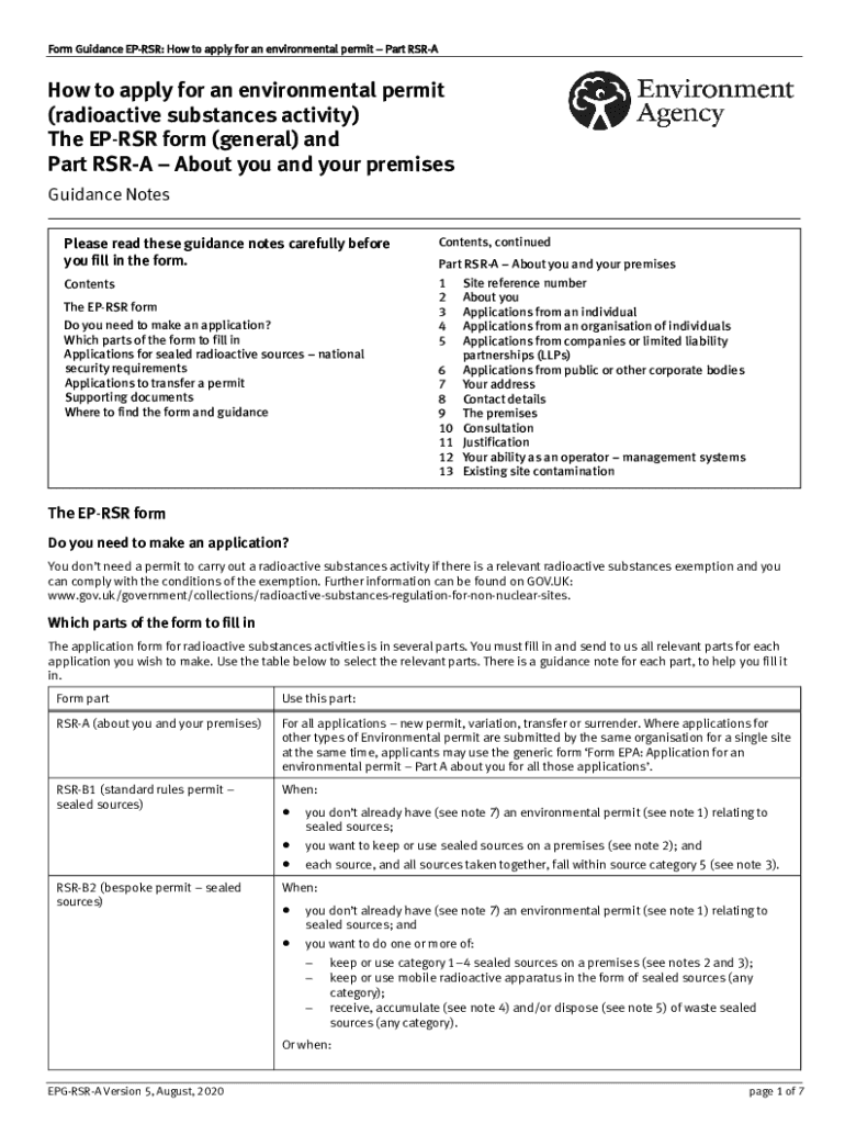 Fillable Online How to apply for an environmental permit (radioactive ...