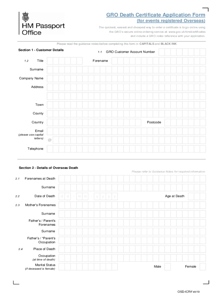 Fillable Online Overseas Death Sept 2013.xls. Overseas Death ...