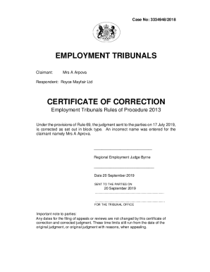 Fillable Online Arpova 3334948-2018 Certificate of Correction (002) Fax ...