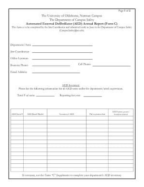 Fillable Online AED Annual Report Form (Form C) pg 1 of 2.indd ...