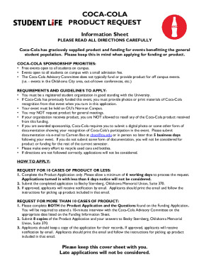 Fillable Online cq5publish ou COCA-COLA PRODUCT REQUEST Fax Email Print ...