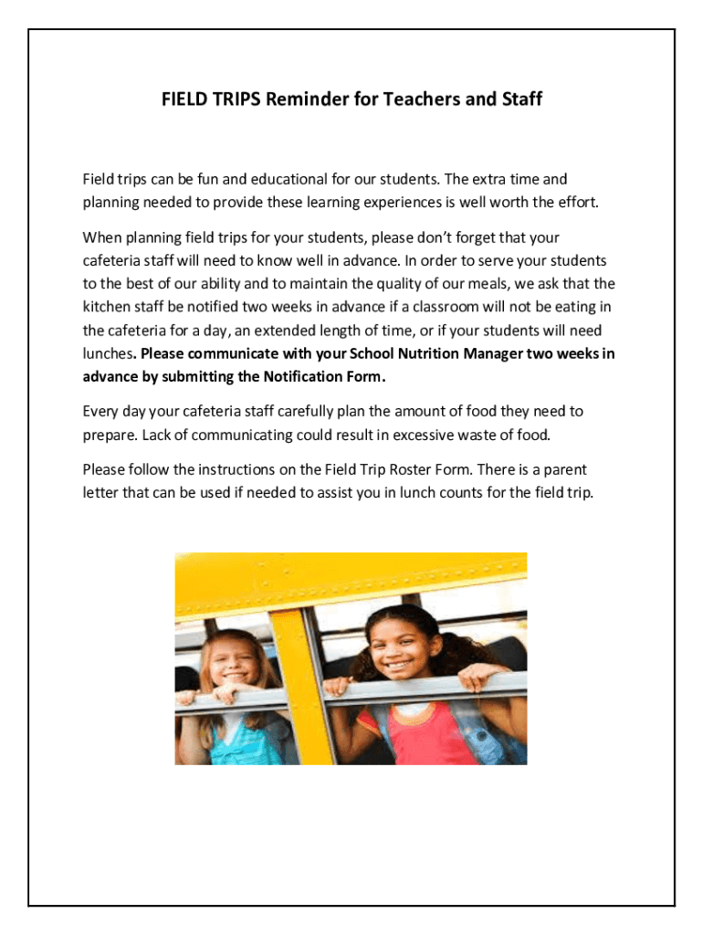 Thank You Note For Field Trip - Fill Online, Printable, Fillable, Blank ...