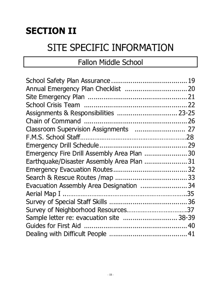 Fillable Online SITE SPECIFIC INFORMATION - Dublin Unified School ...