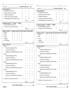 AVID Binder Checks Doc Template | pdfFiller