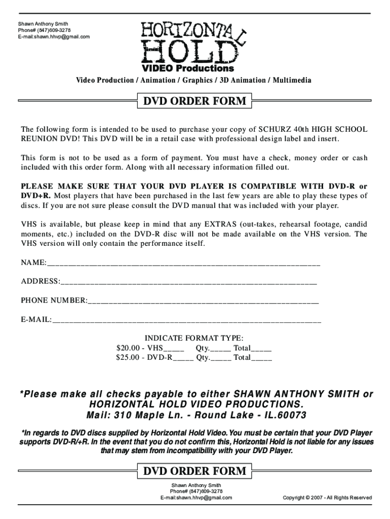 Fillable Online Shawn Anthony Smith Fax Email Print - pdfFiller