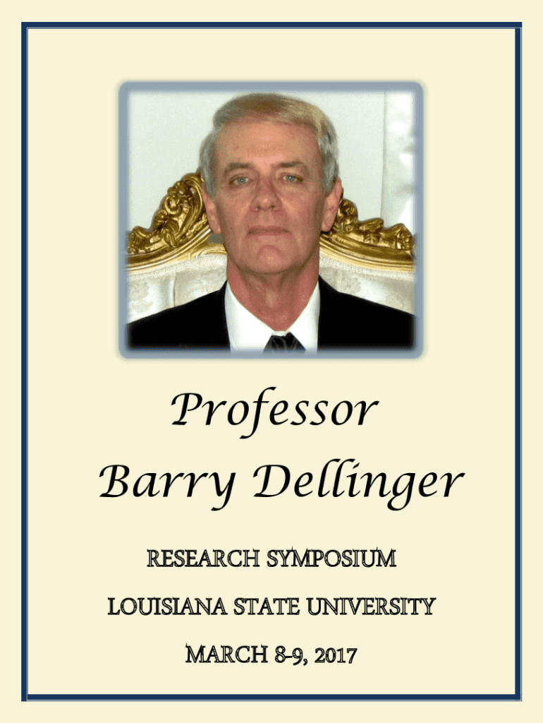 Fillable Online Professor Barry Dellinger - Louisiana State University ...