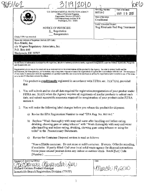 Fillable Online U.S. EPA, Pesticide Product Label, BUG BLOCKADE BED BUG ...