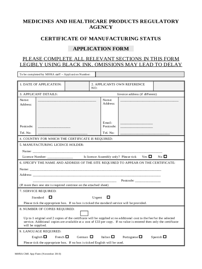 certificate of a pharmaceutical product Doc Template | pdfFiller