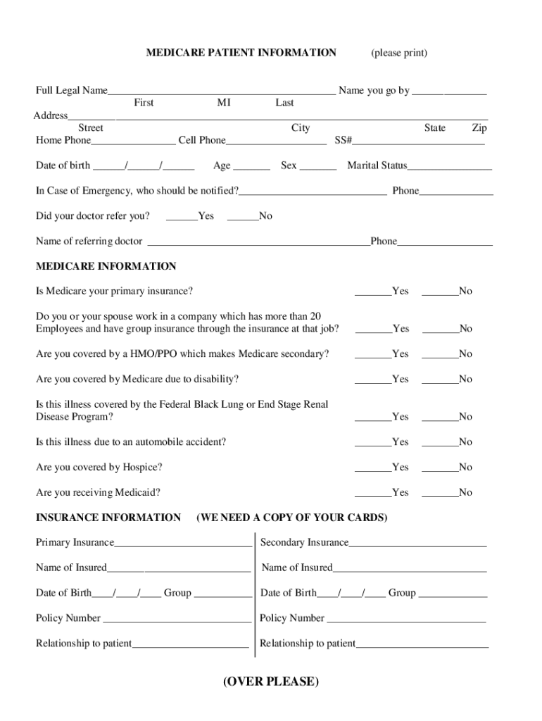 Fillable Online Medicare Annual Reenrollment Patient Attestation Form ...