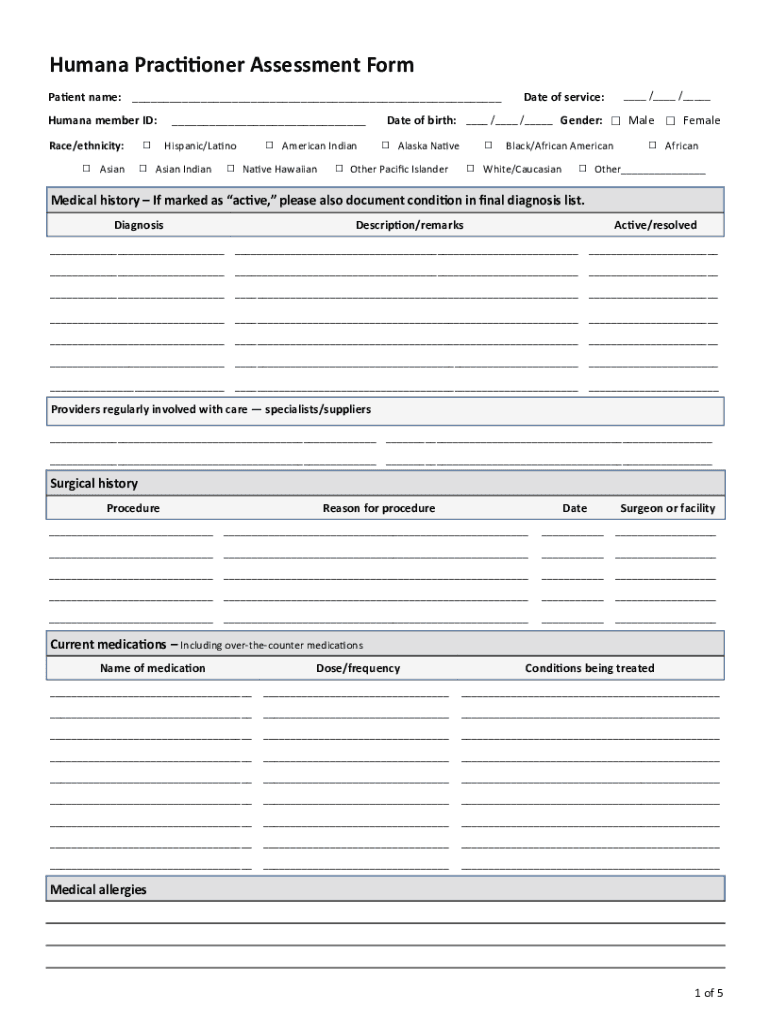Humana Paf - Fill Online, Printable, Fillable, Blank | pdfFiller