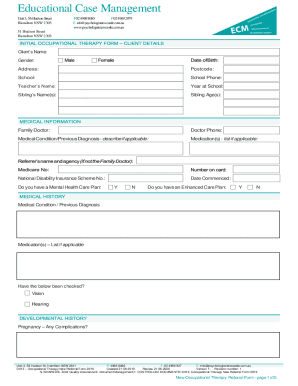 Fillable Online Educational Case Management Fax Email Print - pdfFiller