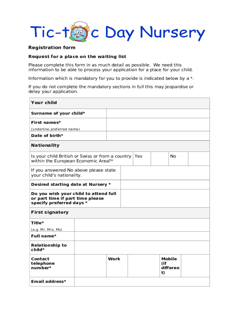 FREE 25+ Waiting List s in PDFMS WordExcel Doc Template | pdfFiller