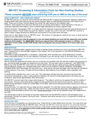 Fillable Online MR-PET Screening & Information Form for Non-Fasting ...