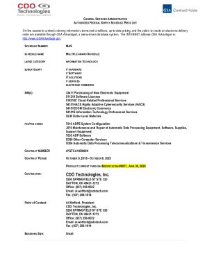 Fillable Online On-line access to contract ordering information, terms ...