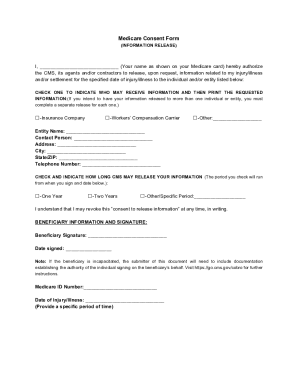Fillable Online Medicare Consent Form - SampleForms.com Fax Email Print - pdfFiller