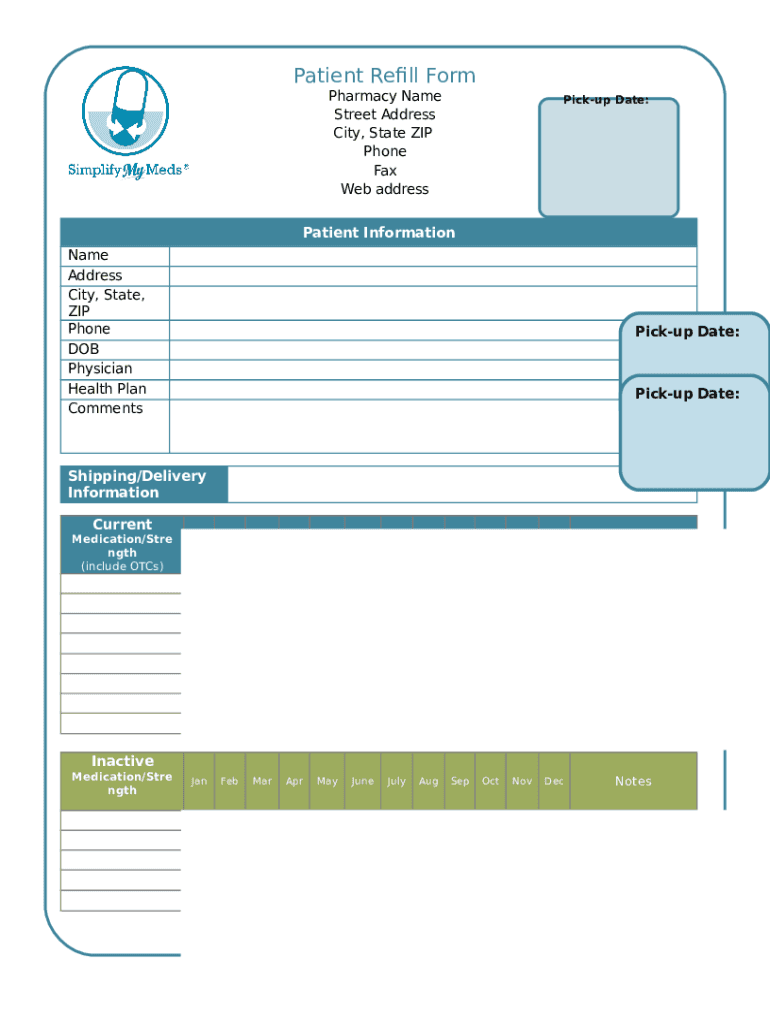 Prescription Refill Request - Fill Out and Sign Printable ... Doc ...