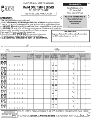 Fillable Online Fill out PDF form and submit with your samples Fax ...