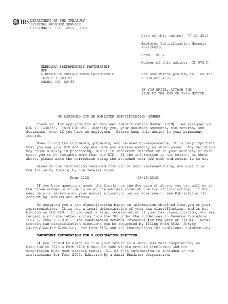 Fillable Online Fillable Online CP 575 B Notice - Hunterdon K-9 Center ...