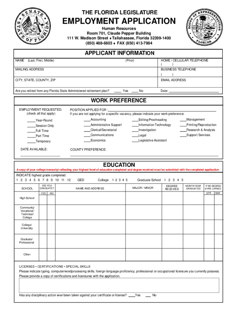 Fillable Online LegisLative intern Program CheCklist & instruCtions Fax Email Print - pdfFiller