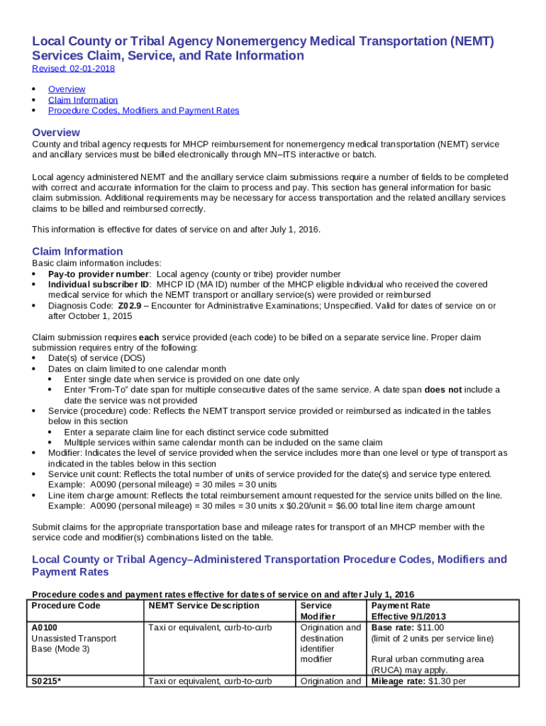 Local County or Tribal Agency NEMT Services - PrimeWest Health Doc ...