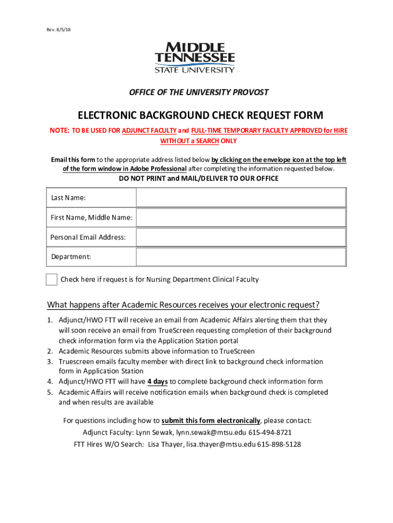 Fillable Online ELECTRONIC BACKGROUND CHECK REQUEST FORM Fax Email ...
