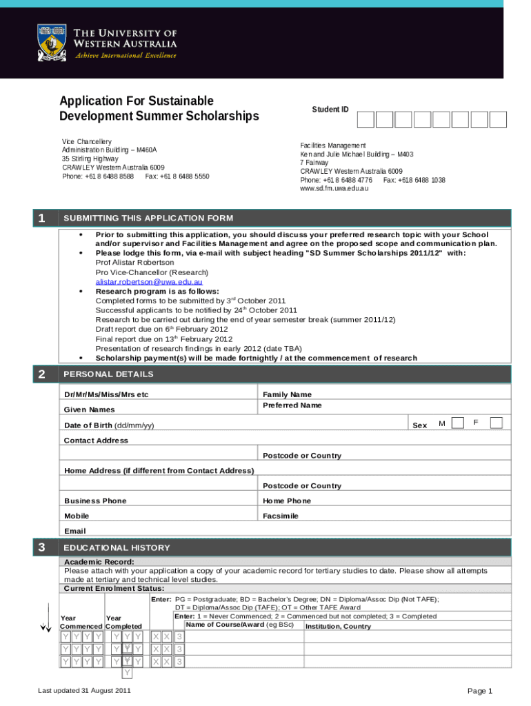 student id - The University of Western Australia Doc Template | pdfFiller