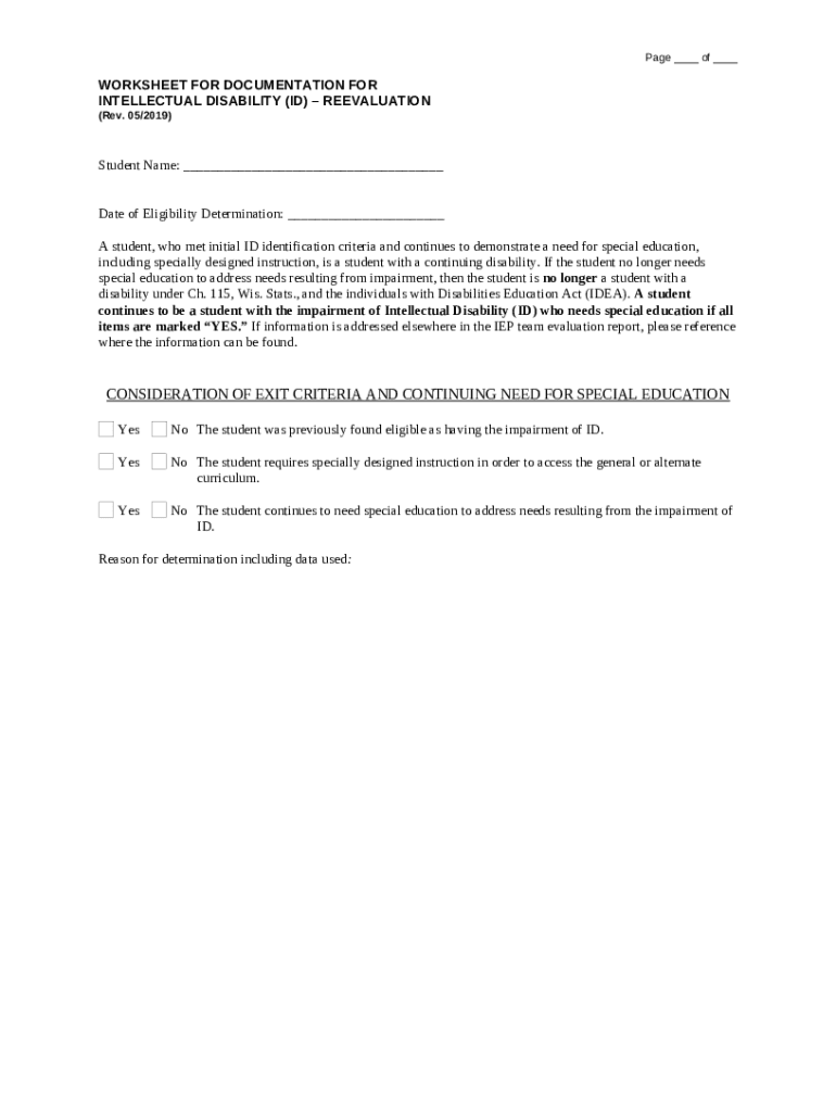 Sample Special Education s: ER-2 - dpi.wi.gov - dpi wi Doc Template ...
