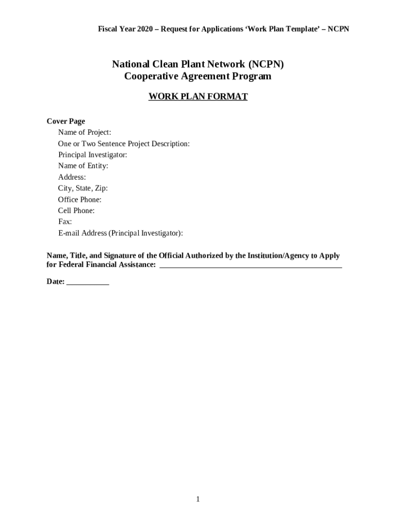 WORK PLAN AT Doc TemplatePDFfiller Doc Template PdfFiller