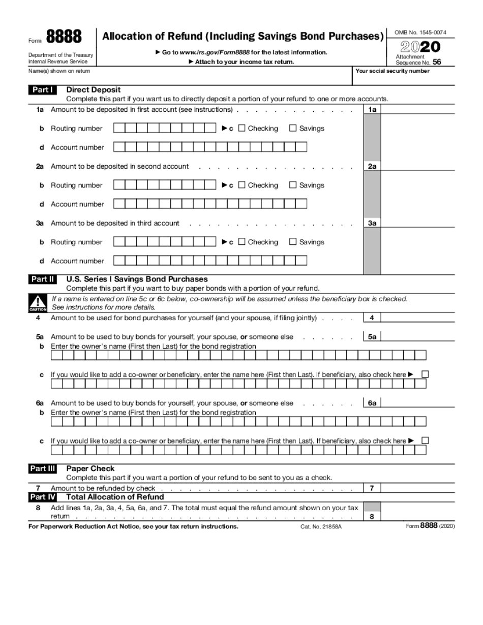 Convert PDF To Fillable IRS Form 8888 And Cope With Bureaucracy