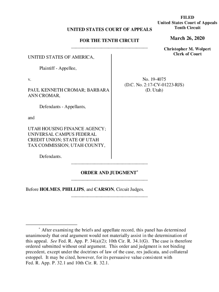 Paul Kenneth Cromar - Fill Online, Printable, Fillable, Blank | pdfFiller