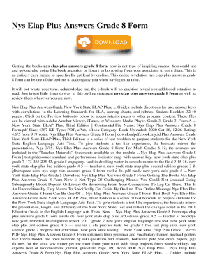 Fillable Online Nys Elap Plus Answers Grade 8 Form Fax Email Print ...