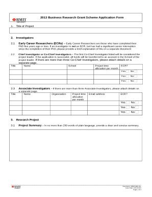 2013 Business Research Grant Scheme Application 1 ... Doc Template ...