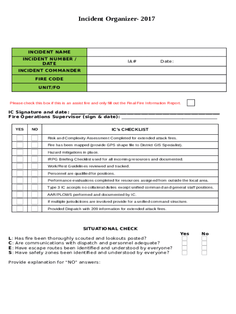 INCIDENT NUMBER / DATE - gacc nifc Doc Template | pdfFiller