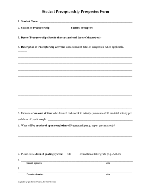 Fillable Online Faculty Preceptorship Evaluation Form - University of ...