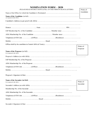 Fillable Online What is nomination and how to write a nomination letter ...