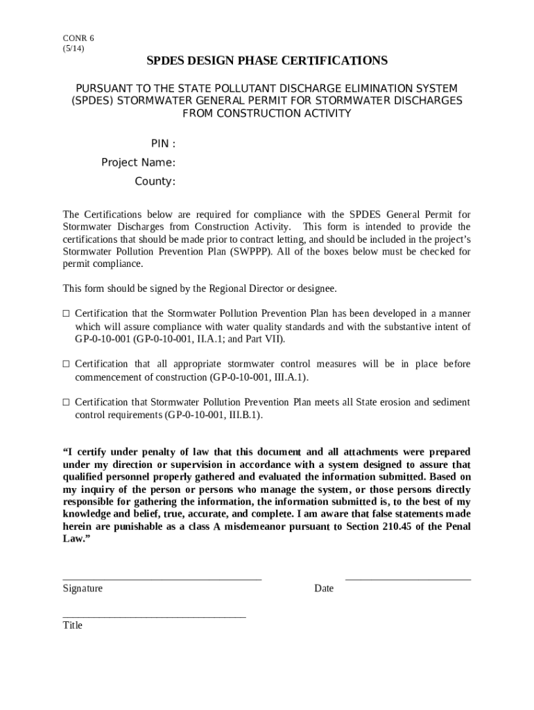 Fact Sheet for NYSDEC SPDES General Permit for Stormwater ... Doc ...