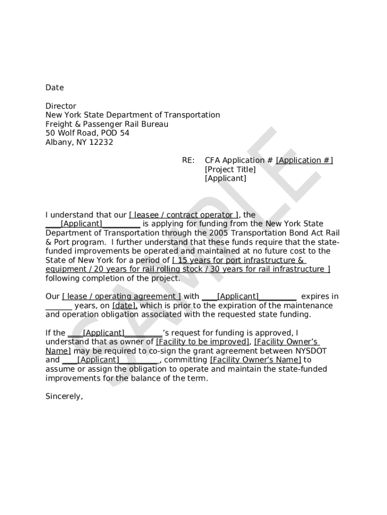 2011 Sample Host Entity Letter - NYSDOT Doc Template | pdfFiller