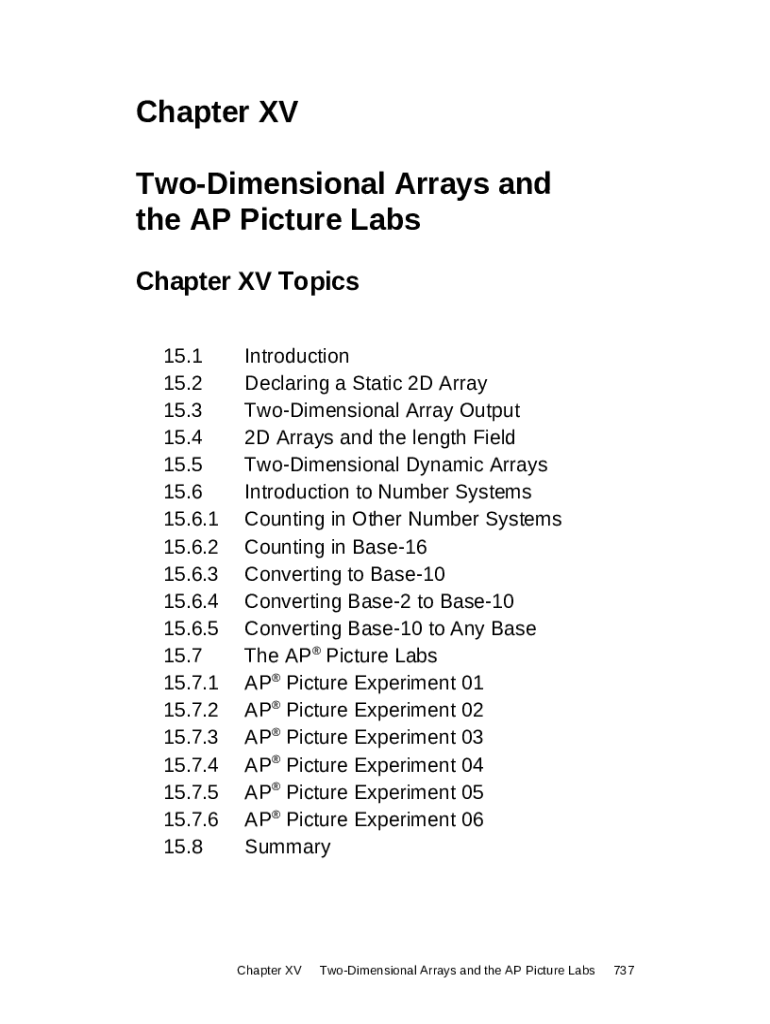 Two Dimensional Arrays And Doc Template PdfFiller