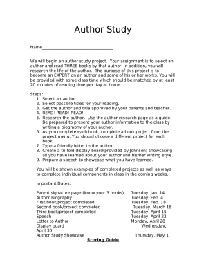 Author Study Template with 8 FREE Printable PagesThe ... Doc Template ...